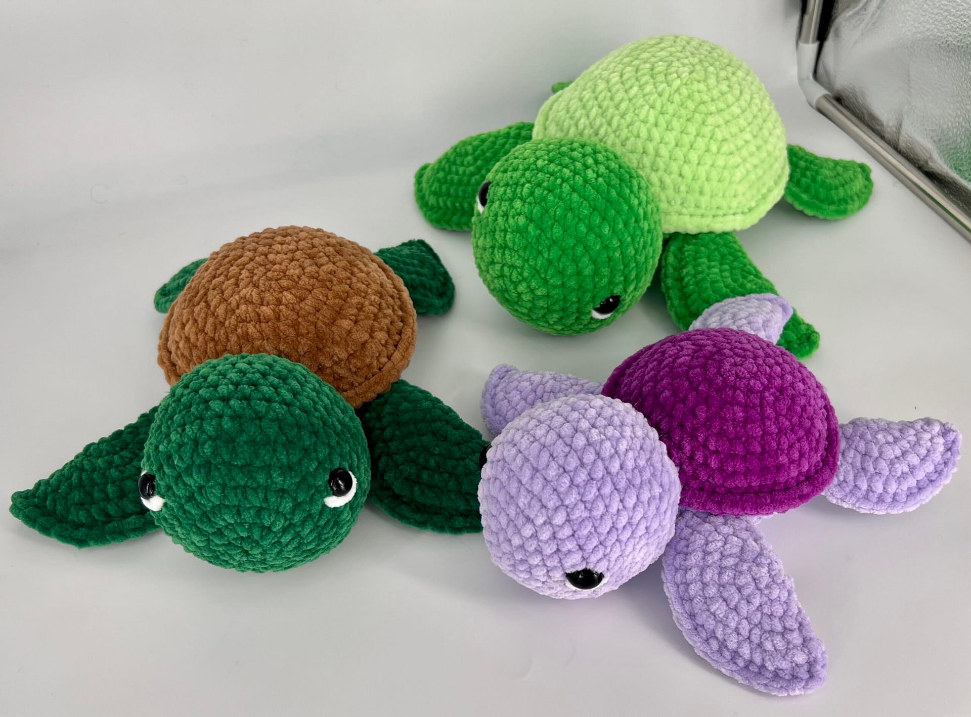 Crochet Large Turtle Amigurumi Plush - Winnie's Crochet & Art